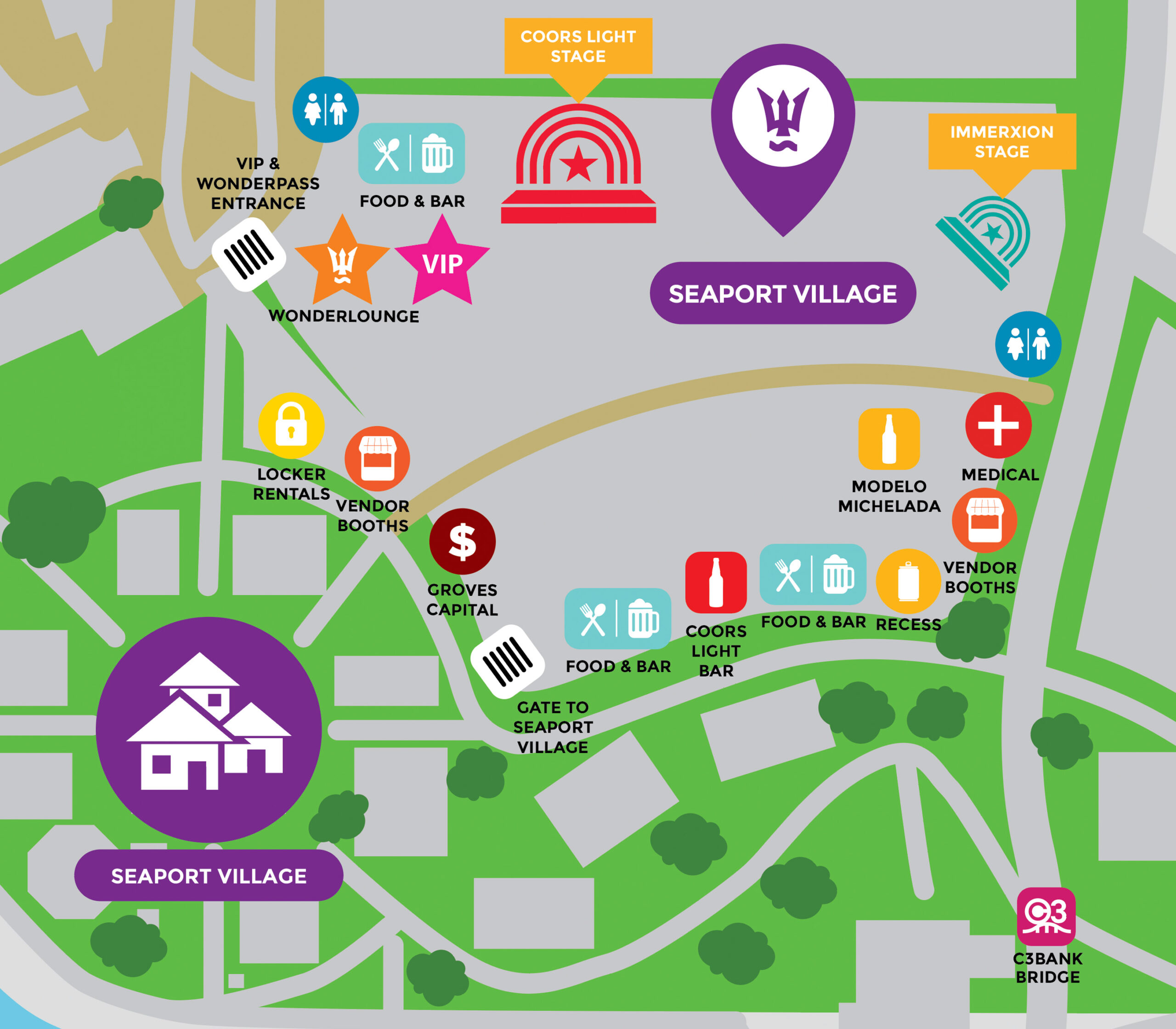 Fest Map - Wonderfront Festival