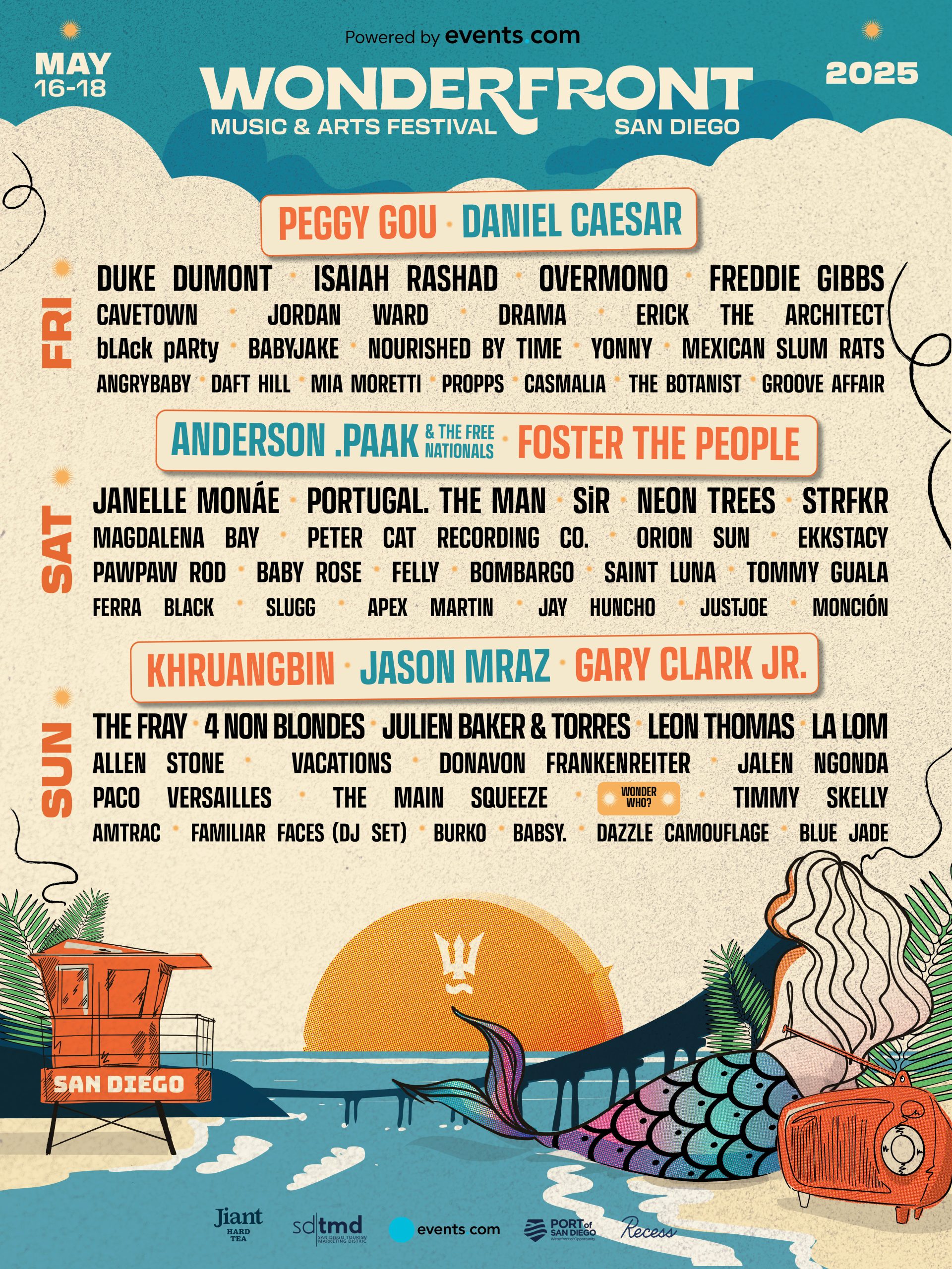 2025 LINEUP SCHEDULE - Wonderfront Festival